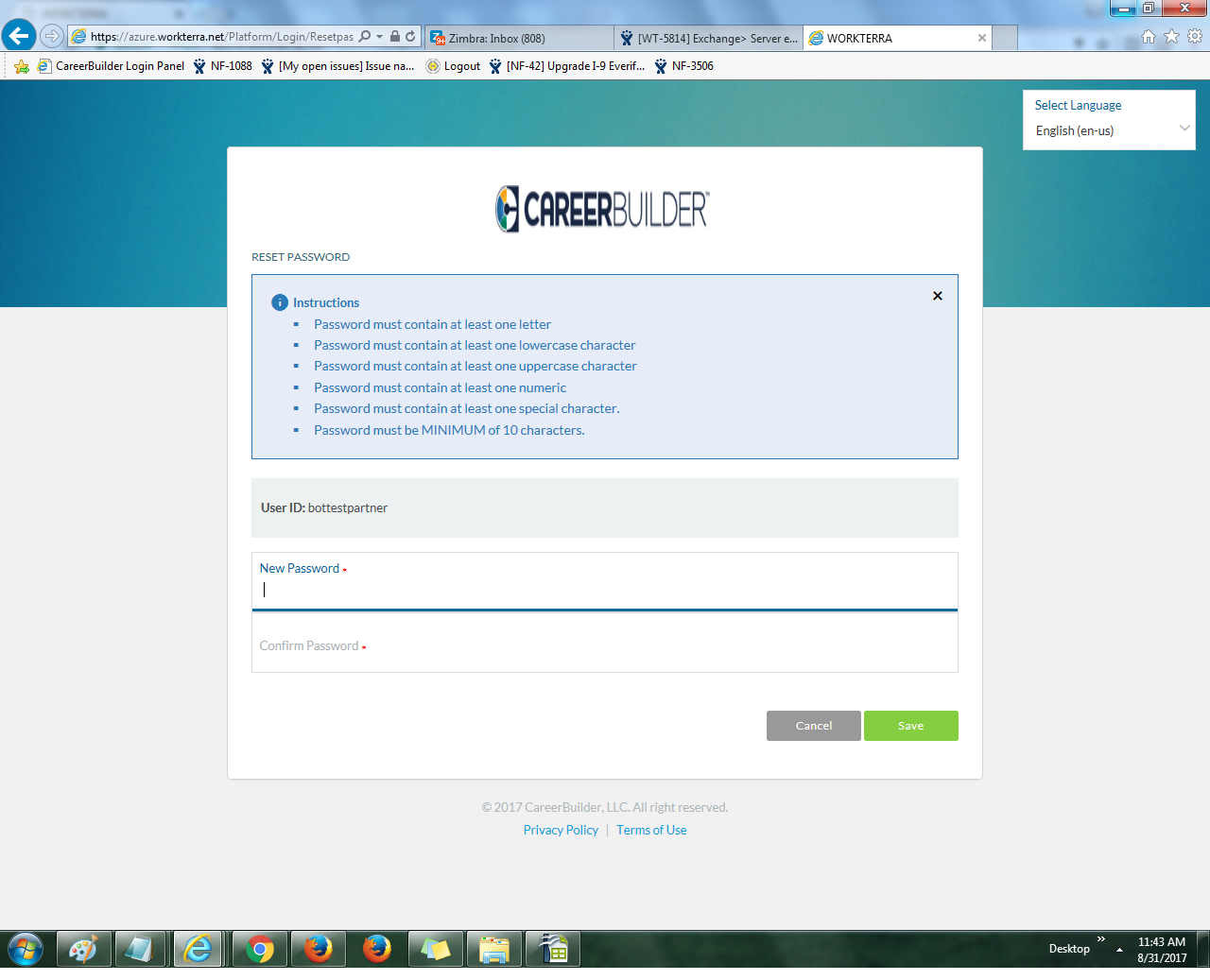 [NF-4315] Chatbot >> Azure >> UI is disturbed on forgot password page. - Workterra Jira